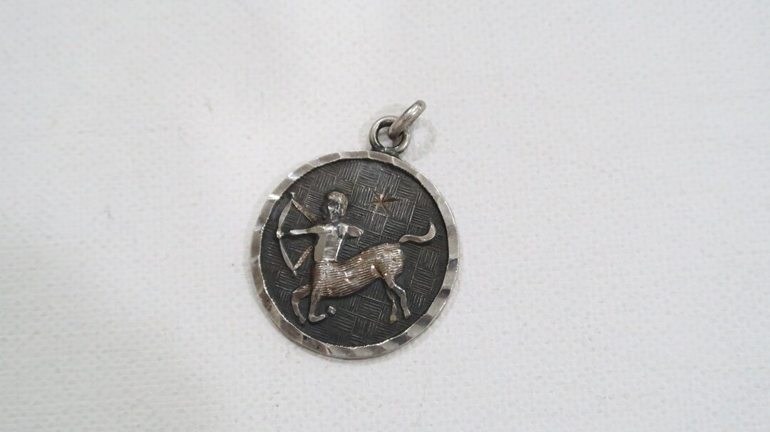 Vintage Eagle Mark Sterling Mexico Sagittarius Pendant - Etsy