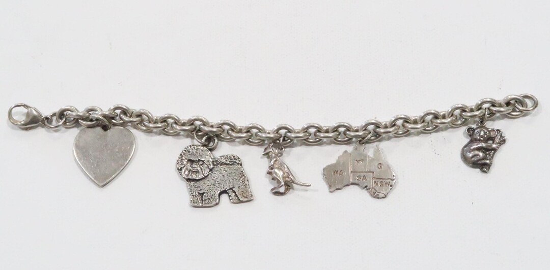 Finearf Lisa Greene Prochain Mix Chunky Sterling Charm Bracelet With ...