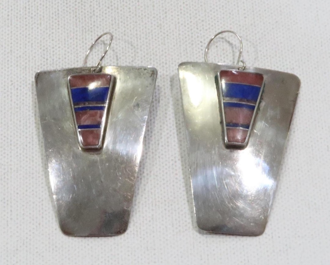 Early Navajo Ray Tracey & Knifewing Segura Sterling Rhodochrosite Lapis ...