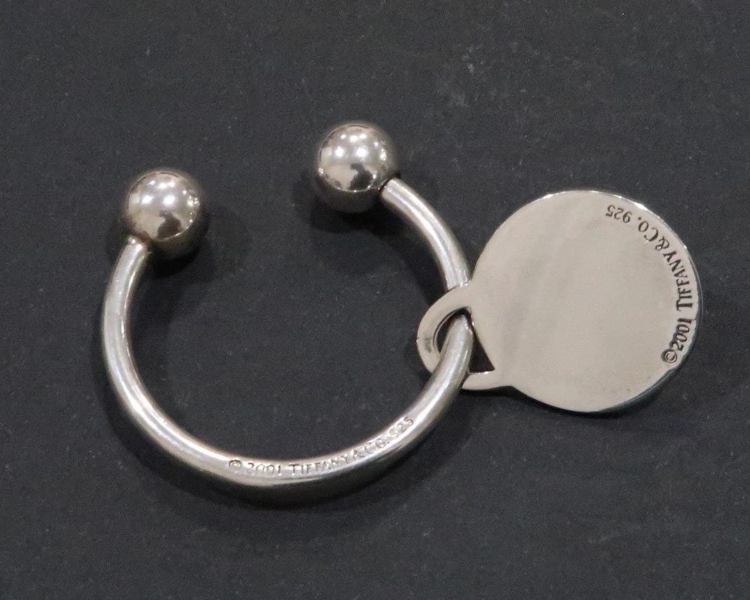 Vintage 2001 Tiffany&co Sterling Silver 925 Large Key Ring Keychain ...
