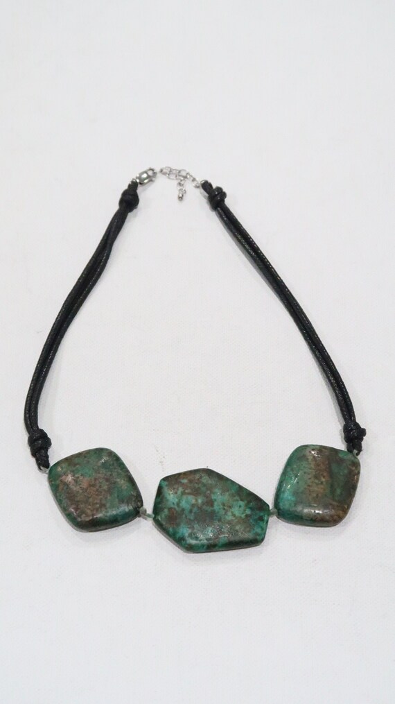 Royston Green & Caramel Matrix Turquoise Sterling Rin… - Gem