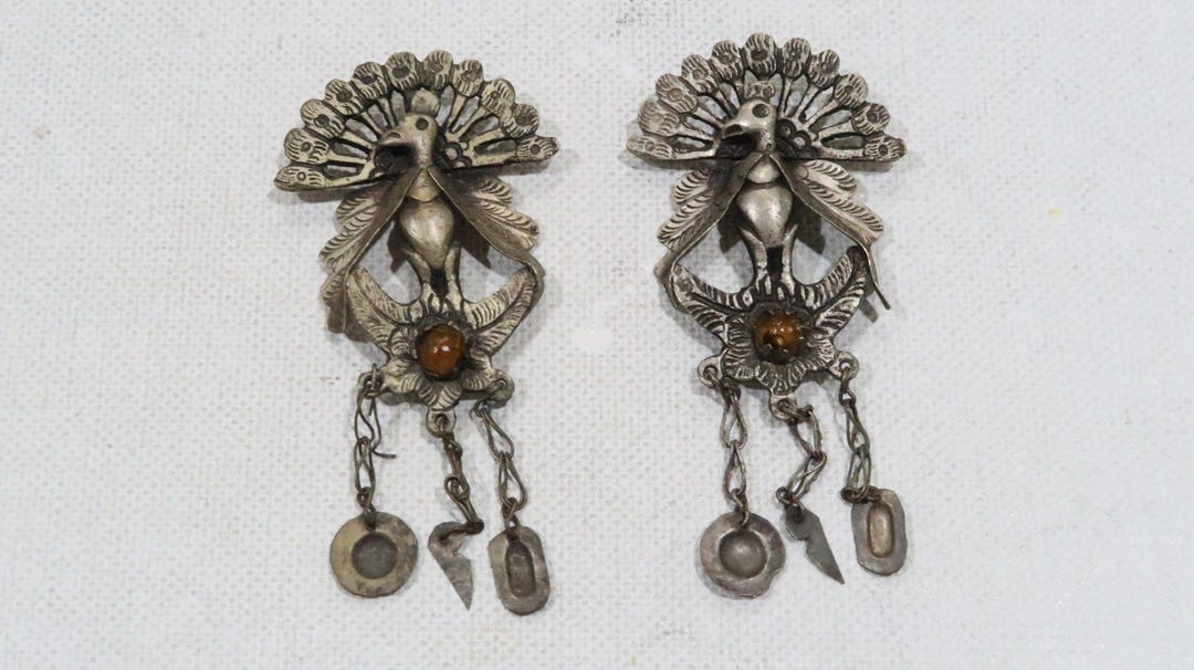 Vintage Peruvian Peacock Colonial Tupu Pin Brooch Shawl Pin - Etsy
