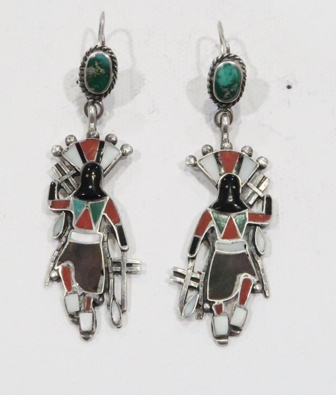 Stunning One of a Kind Zuni Apache Crown Dancers(kachina Dancer ...