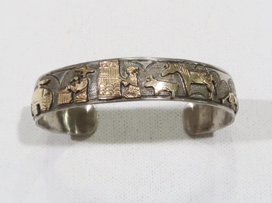 Navajo Artist TA Begay Thomas Begay 1/20 12K G.F Sterling Storyteller ...