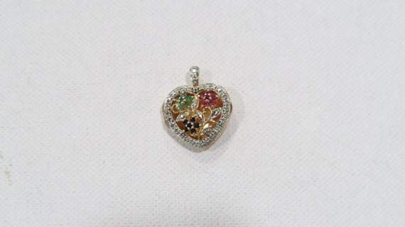 Vintage Ross Simons 925 vermeil diamond, emerald, rub… - Gem