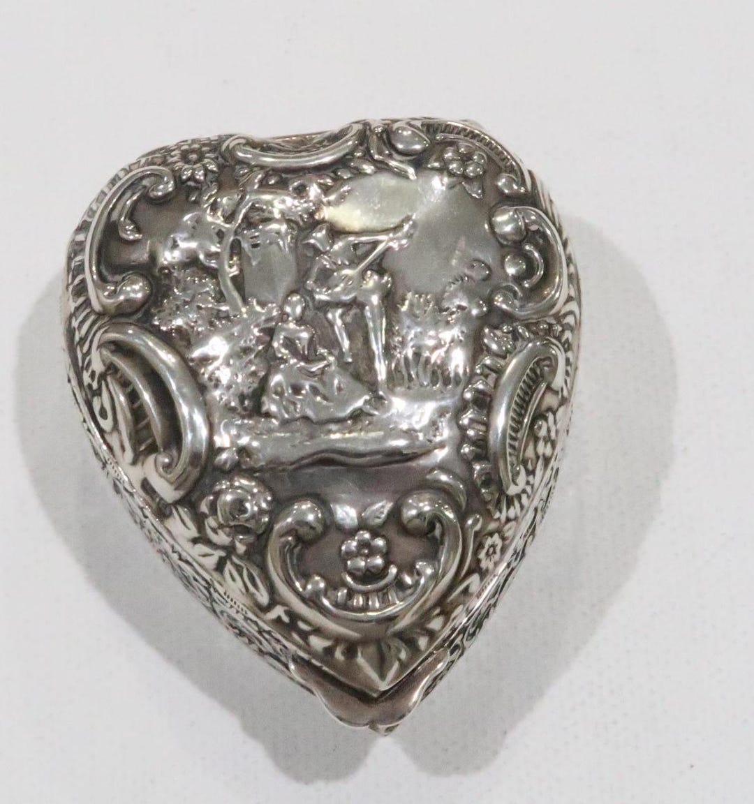 Antique English Levi and Salaman L&S Sterling Heavy Repousse Pair of ...