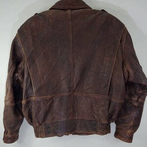 Vintage WIND ARMOR Motorcycle Jacket Button Down Zipper Medium Brown ...