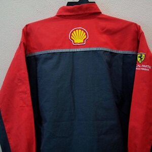 Vintage 90's Shell Helix Uniform Large Shirt Shell Oil Ferrari Formula ...