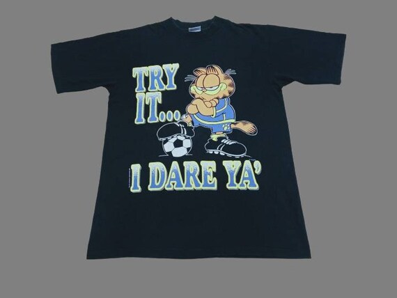 Vintage 90's Garfield Cartoon Network Try It I Dare Y… - Gem