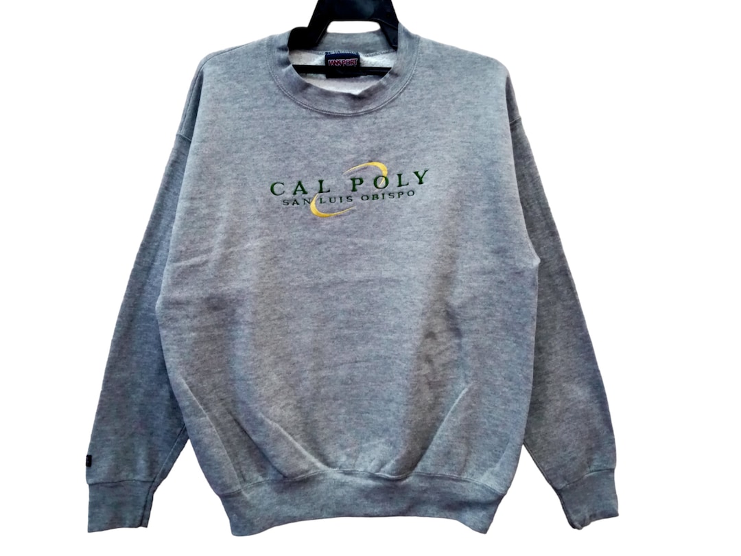 Vintage Cal Poly Sanluis Obispo Gray Sweatshirt Jansport Sweater Medium ...