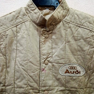 Vintage Audi Motorsport Vest Jacket Brown Medium Audi Motorcar Racing ...