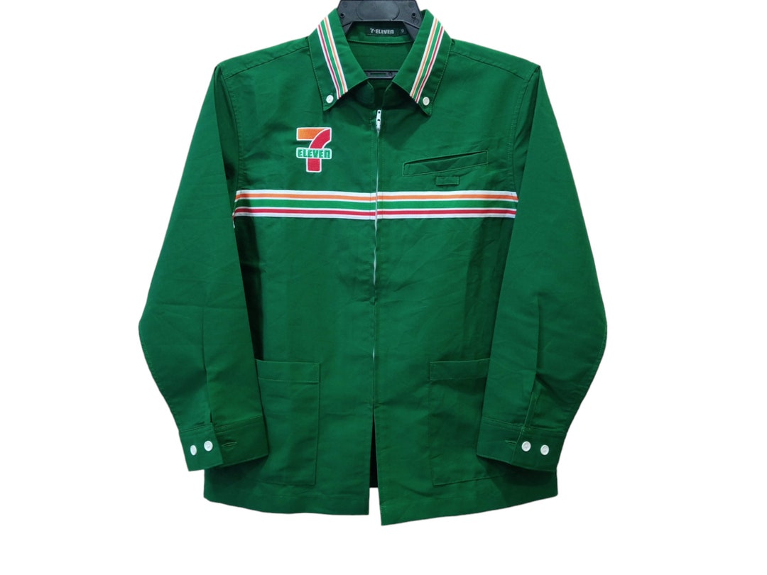 Vintage Seven Eleven Uniform Green Small Shirt 7 Eleven Worker Uniform ...