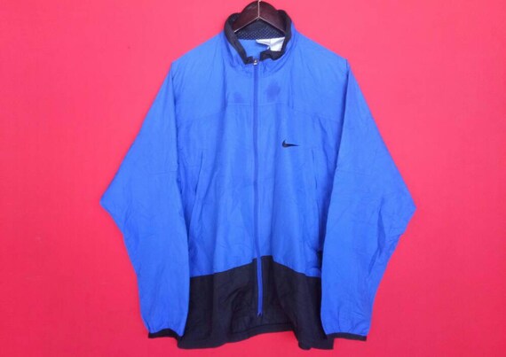Vintage 90's Nike Windbreaker Jacket Large Nike Swoos… - Gem