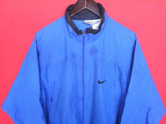 Vintage 90's Nike Windbreaker Jacket Large Nike Swoos… - Gem