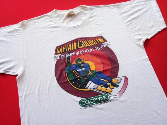 vintage Captain Colortyme tv series 90s xlarge mens t… - Gem