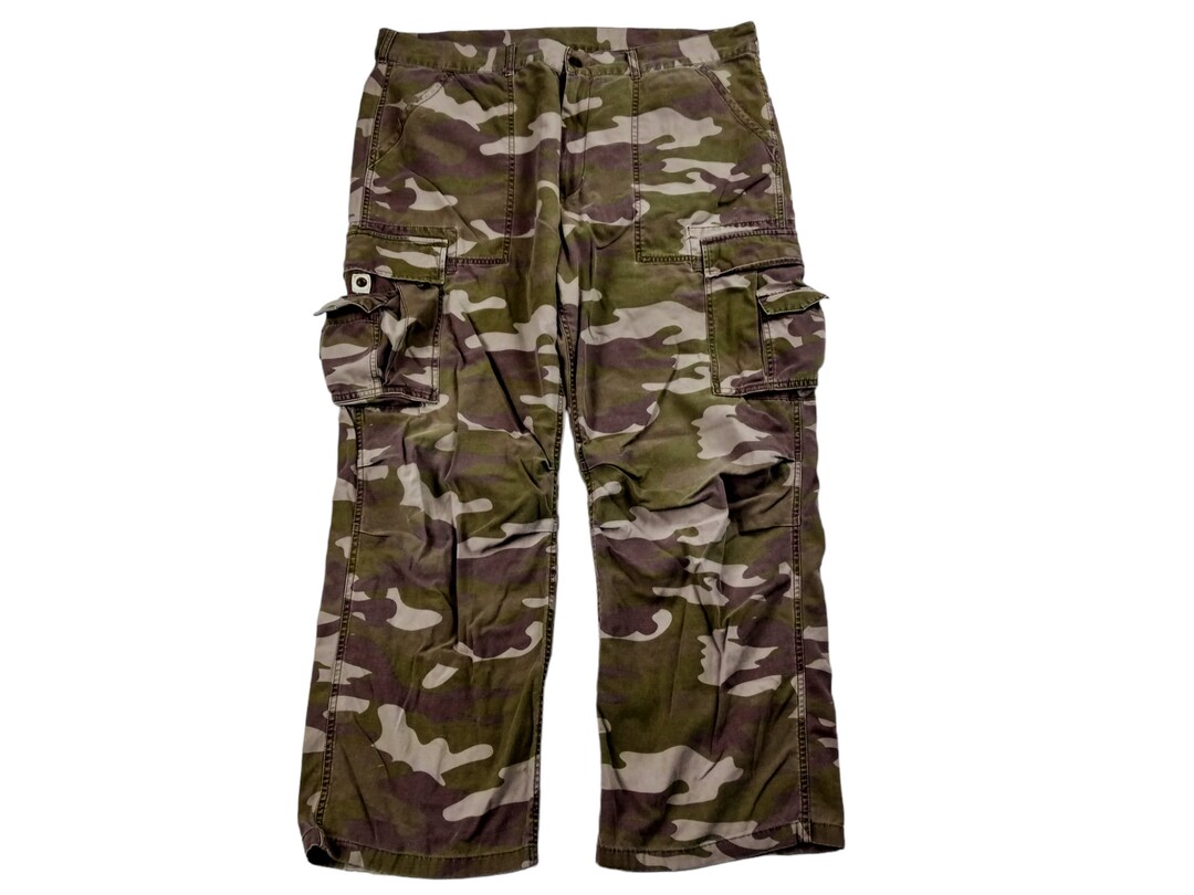 Vintage Camo Multiple Pockets Aesthetic Basic Essentials - Etsy