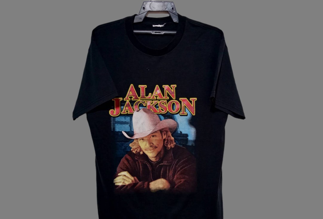 Vintage ALAN JACKSON American Singer Songwriter Black Large T Shirt ...