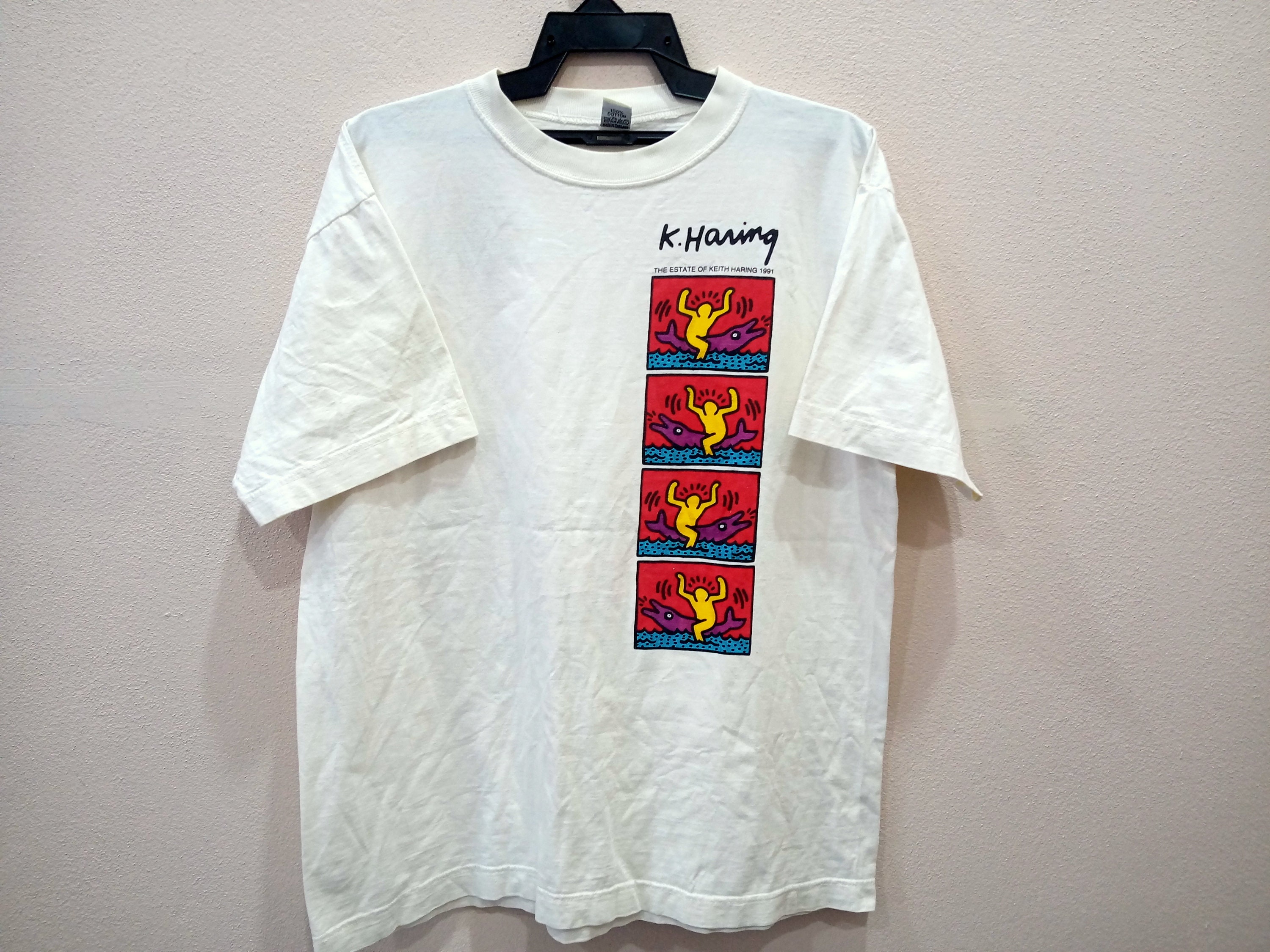 Vintage 90's Keith Haring White Xlarge T Shirt the Estate of Vintage 90's Keith Haring White Xlarge T Shirt the Estate of