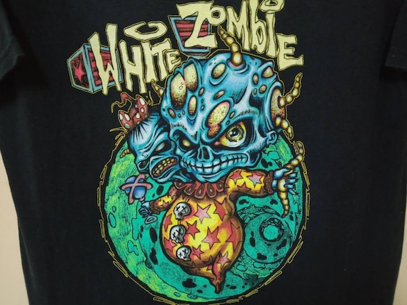 Vintage WHITE ZOMBIE American Heavy Metal Band Black… - Gem