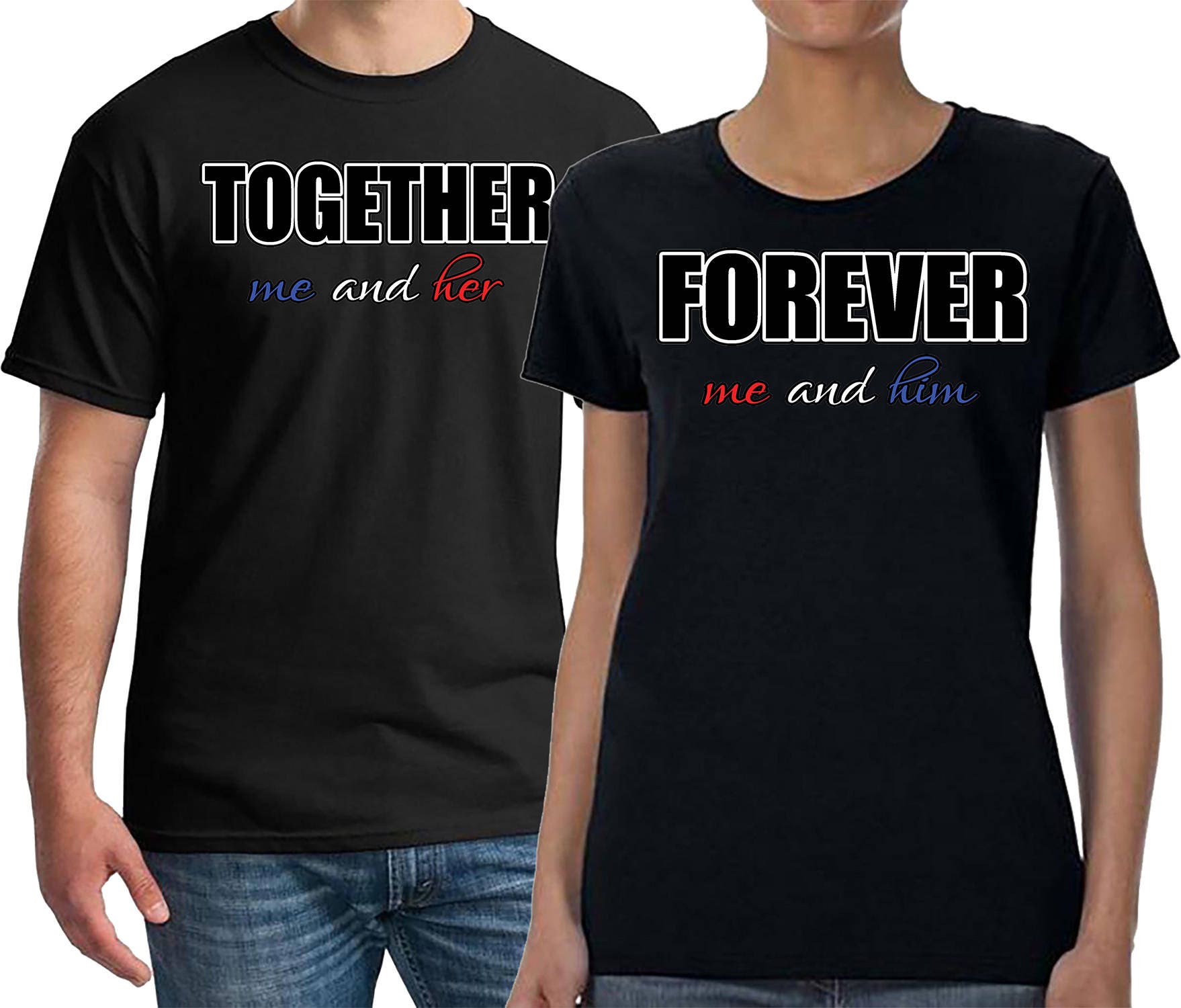 Couples Shirts Honeymoon Shirts Together Forever Matching Etsy