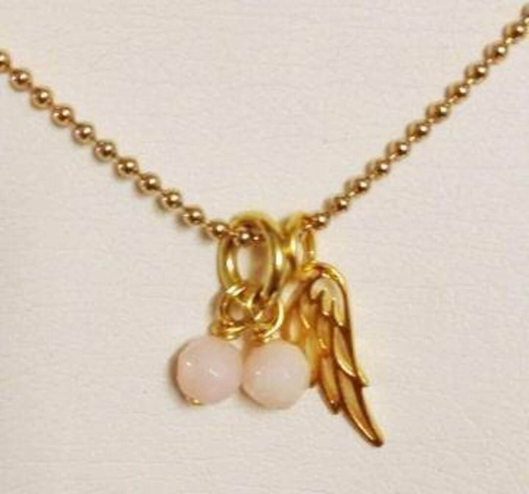 Necklace Silver Gold Angel Wings - Etsy Ireland
