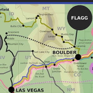 The Stand - Journeys: High Resolution A2 Map Showing the Journeys Taken ...