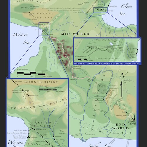 Maps of Mid-world and the Multiple Americas High Resolution - Etsy
