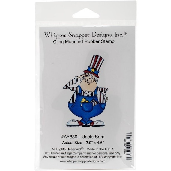 Whipper Snapper Cling Stamp Uncle Sam | Etsy