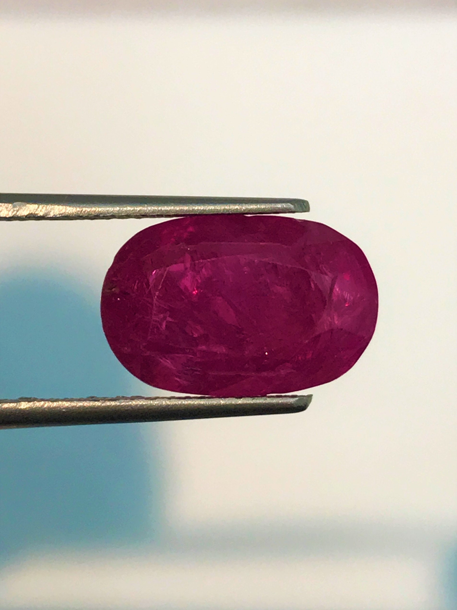 Natural BURMESE RUBY Huge 10.50 Carats Rich Red Color Sparky Luster AAA ...