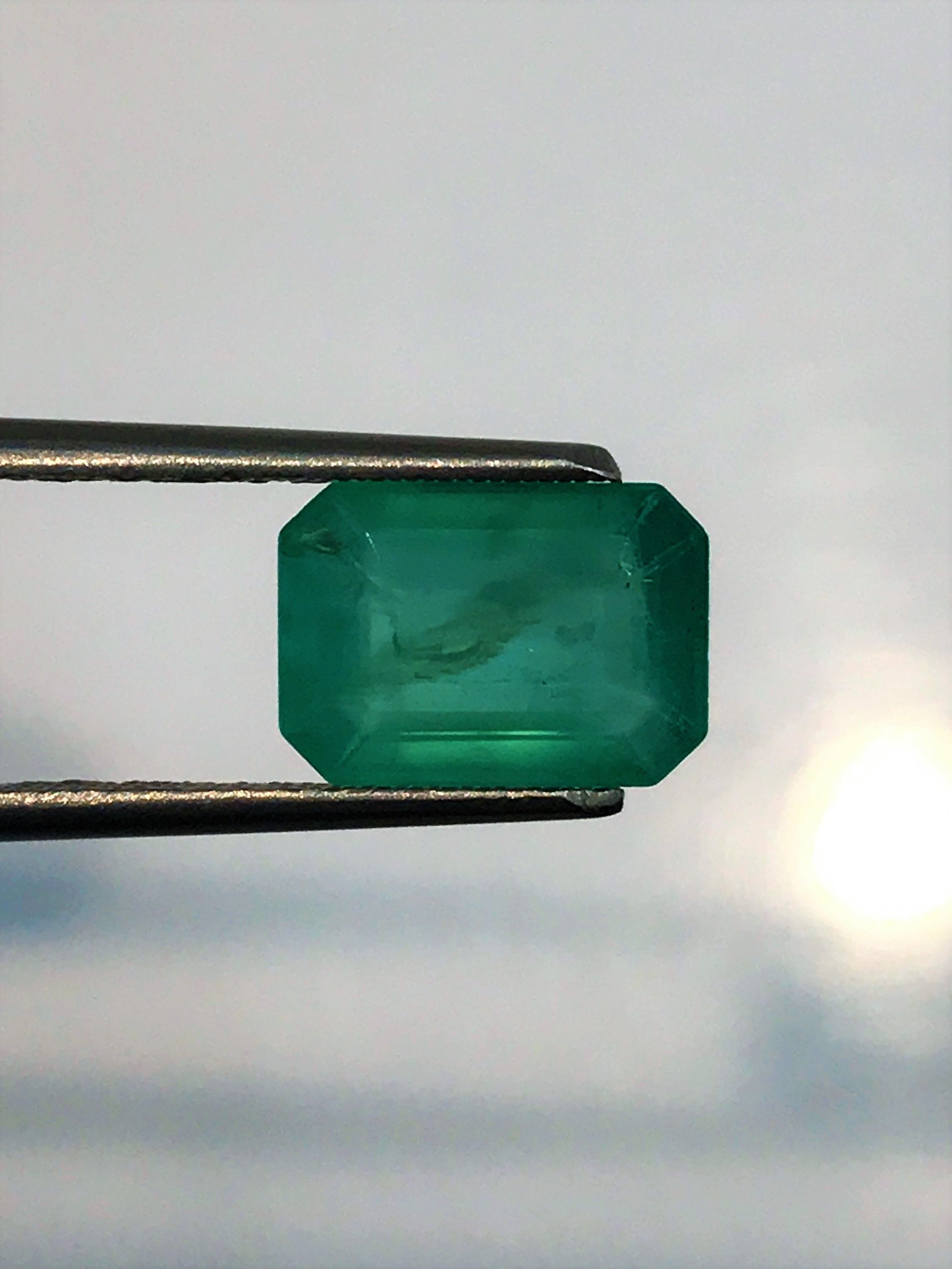 COLOMBIAN EMERALD 2.42 Carats Rich Dark Green Color High Luster AAA ...