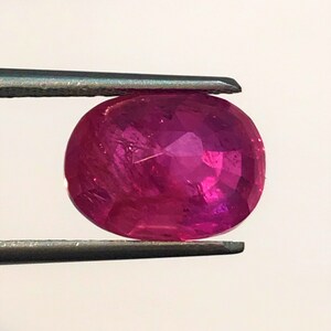 Natural BURMESE RUBY 7.05 Carats Rich Pinkish Red Color Sparky Luster ...