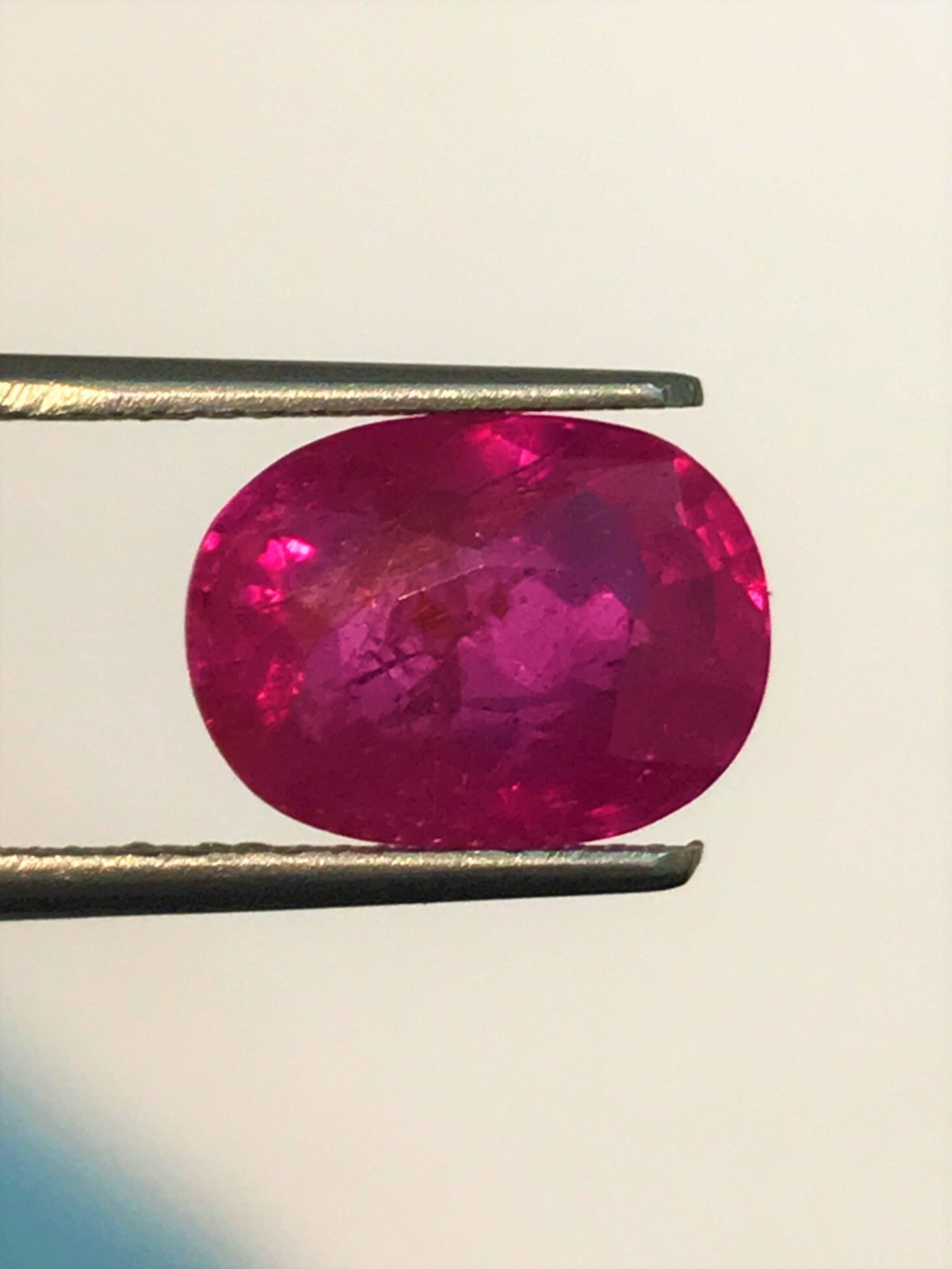 Natural BURMESE RUBY 7.05 Carats Rich Pinkish Red Color Sparky Luster ...