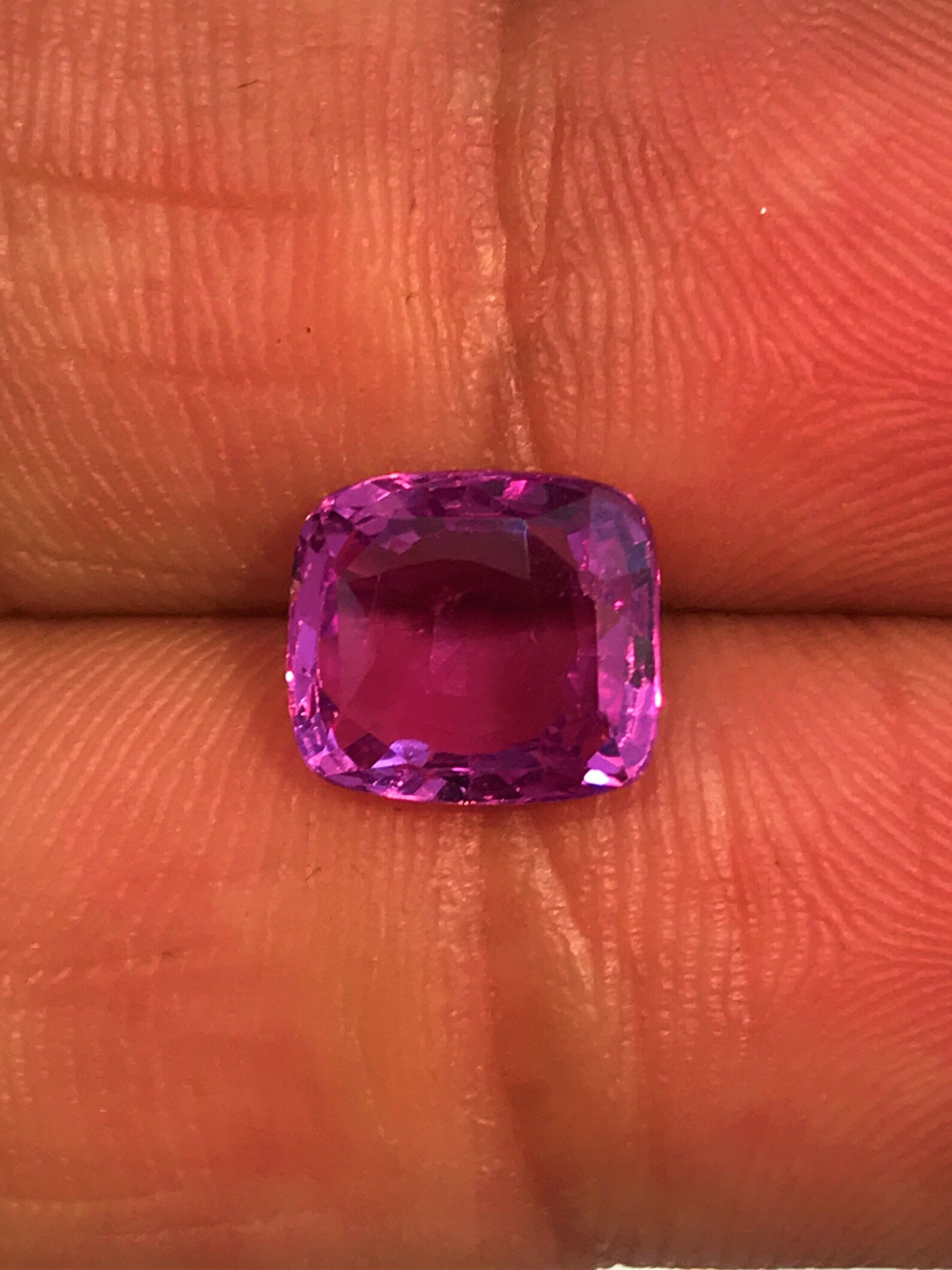 Natural PINK SAPPHIRE 3.66 Carats Rich Neon Pink Color Sparky Luster ...