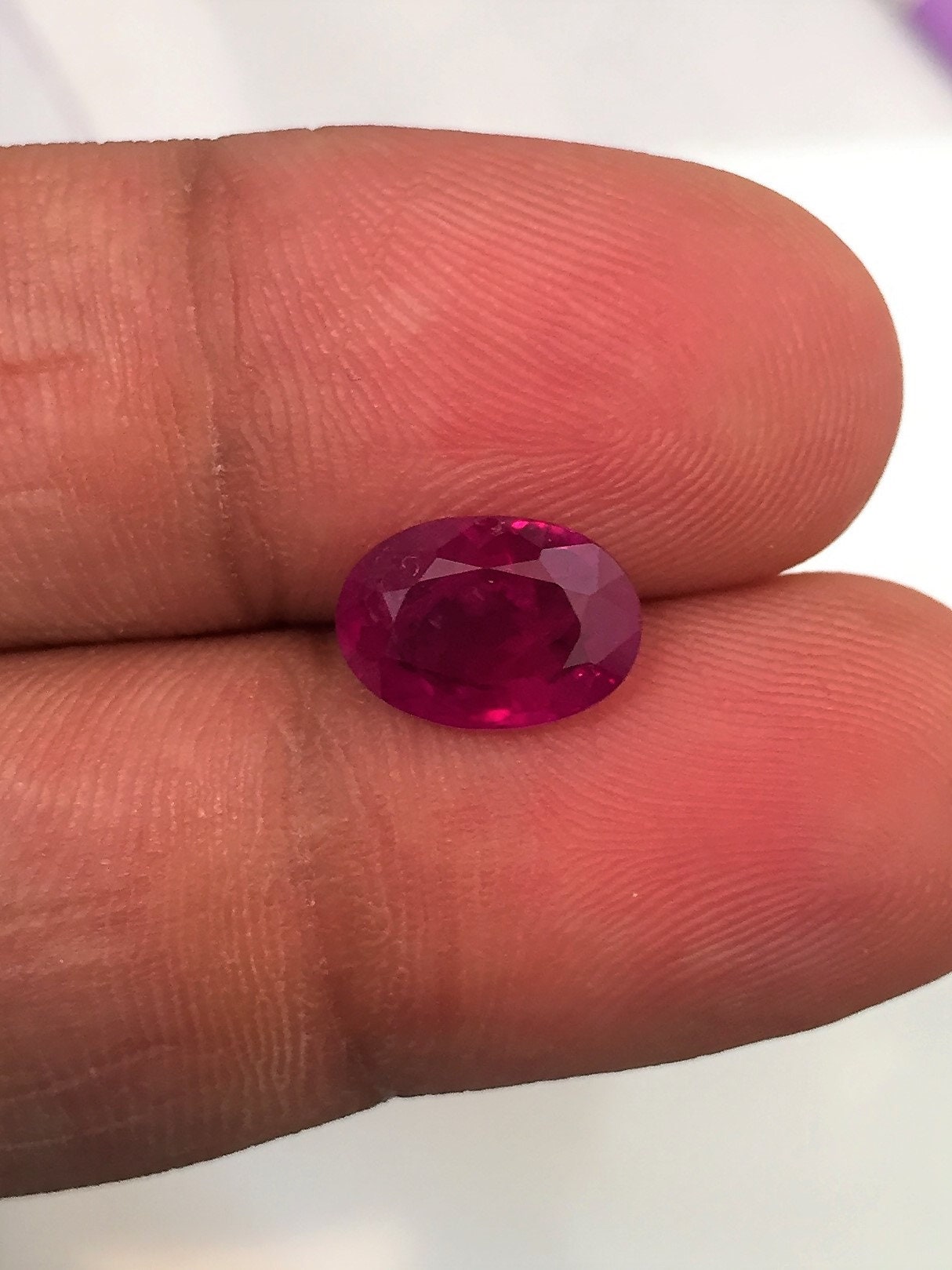 BURMA RUBIN | 3,16 Karat satte rote Farbe funkelnder Glanz AAA ...