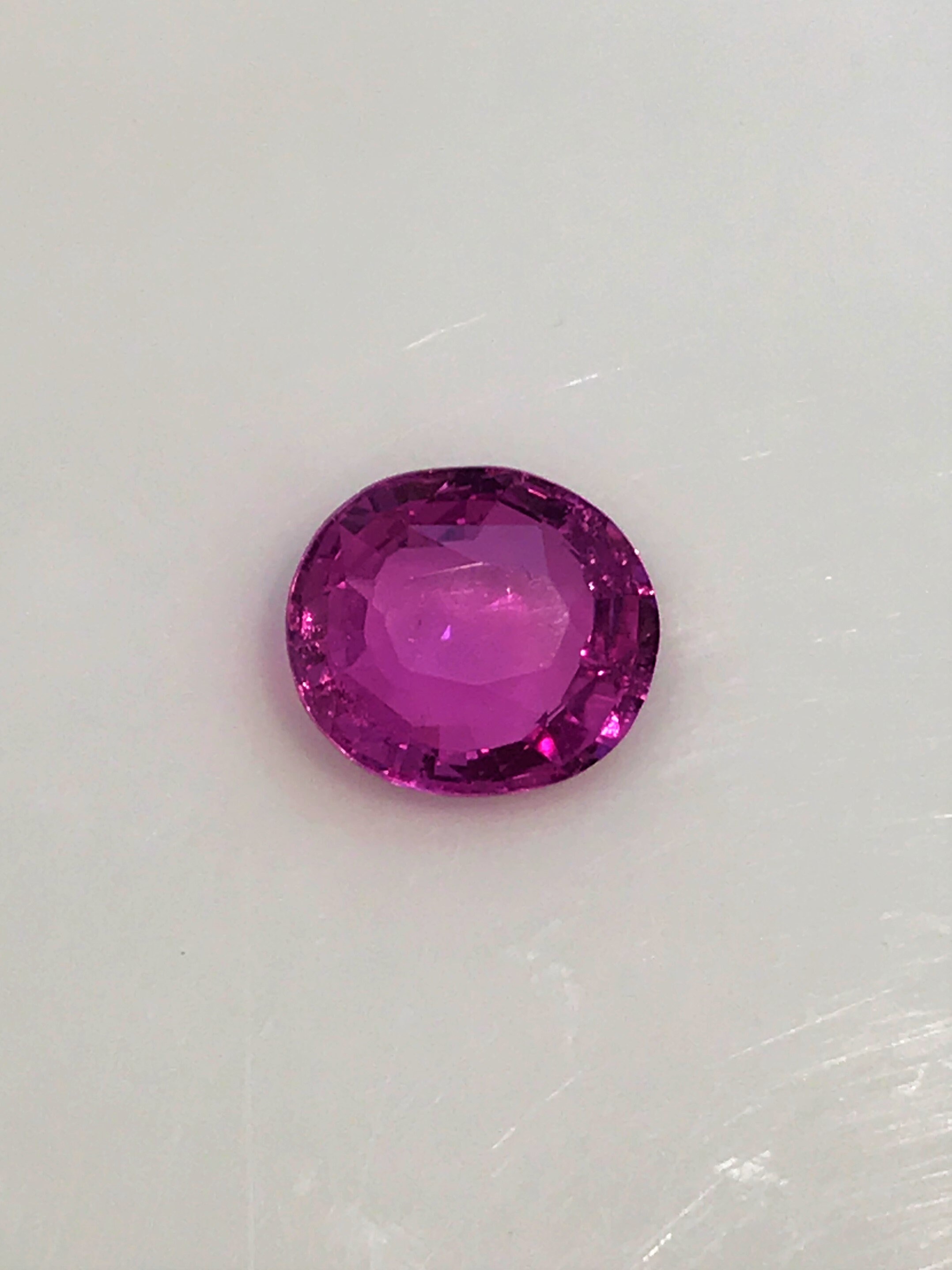 Natural PINK SAPPHIRE 3.20 Carats Rich Neon Pink Color Sparky Luster ...