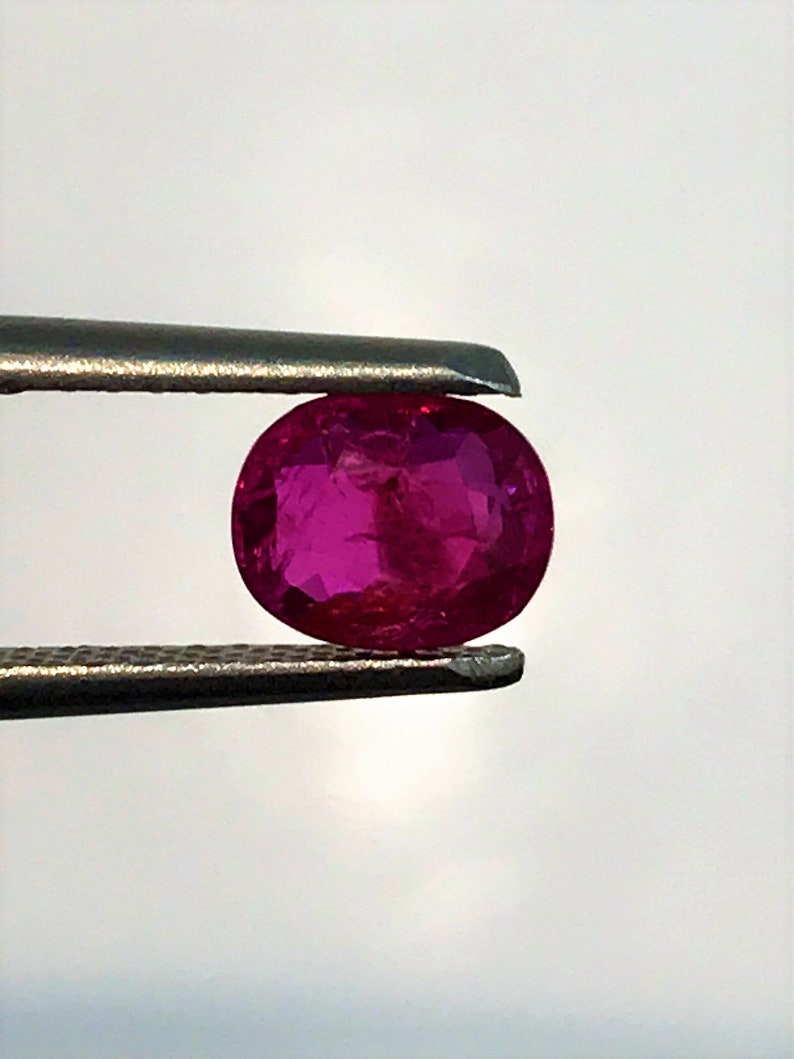 Natural BURMESE RUBY 0.93 Carats Rich Red Color Sparky Luster AAA Fine ...