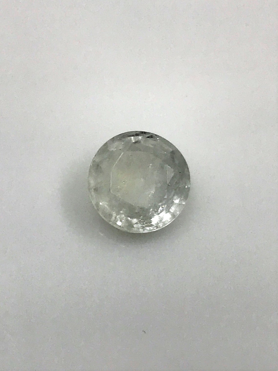 Natural WHITE SAPPHIRE | 5.94 Carats **round** White Color High Luster ...