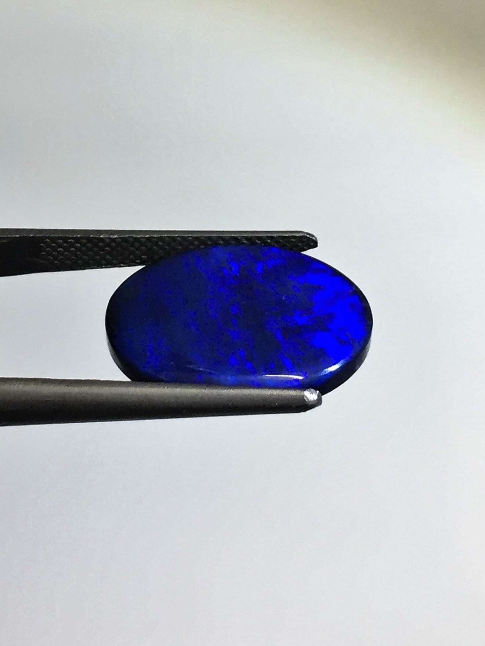 Natural Australian BLUE OPAL | 6.48 Carat Royal Blue Color Lightning ...