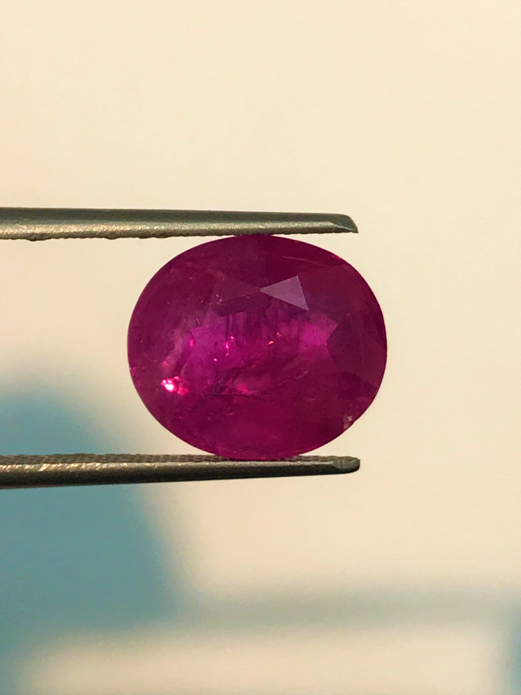 Natural BURMESE RUBY 8.76 Carats Rich Red Color Sparky Luster AAA Fine ...