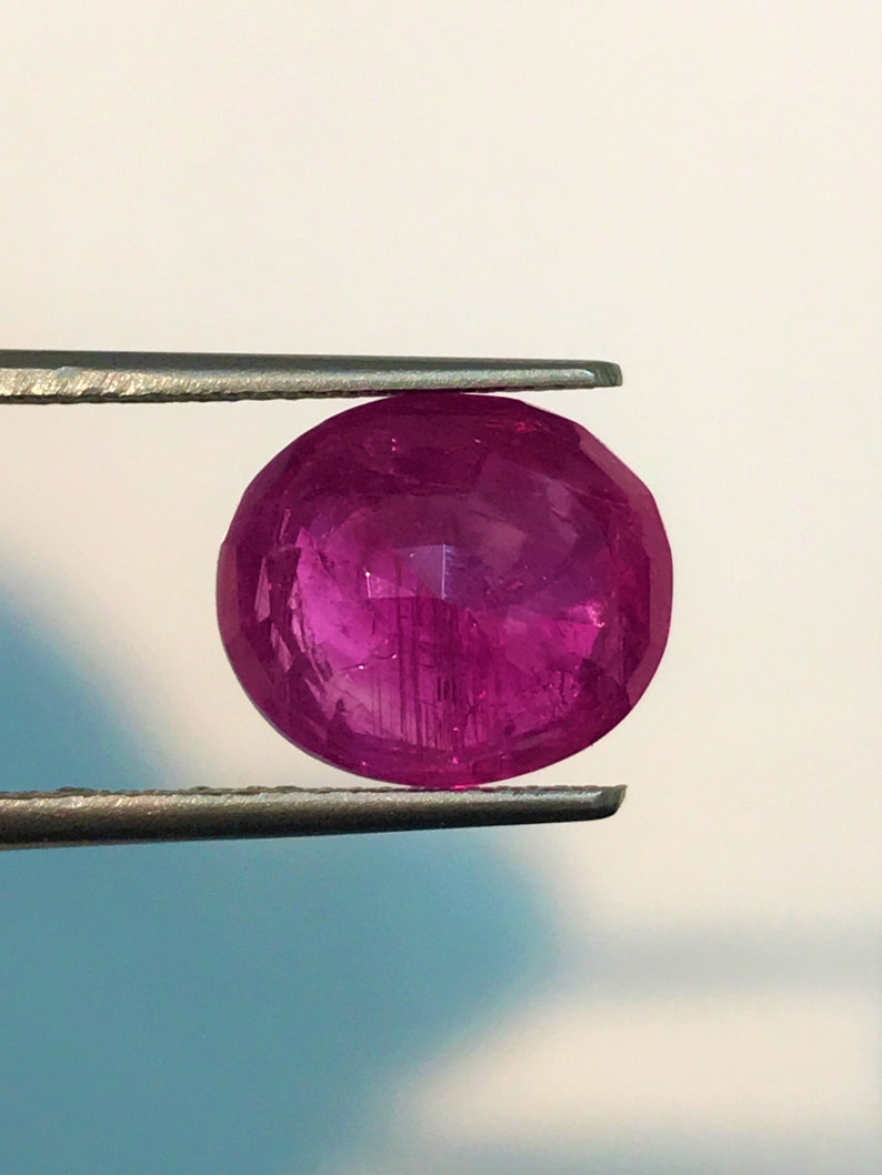 Natural BURMESE RUBY 8.76 Carats Rich Red Color Sparky Luster AAA Fine ...