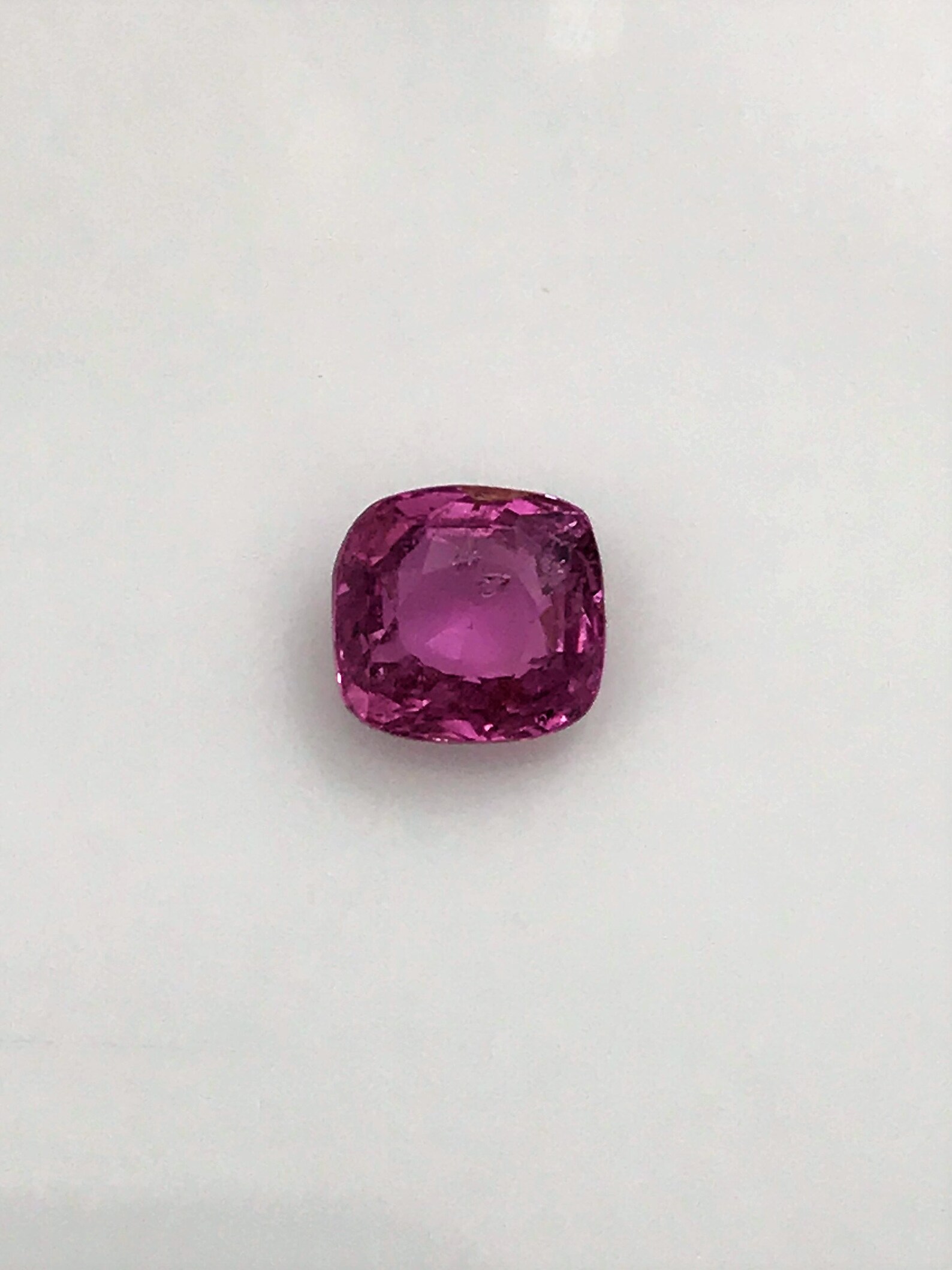 Natural PINK SAPPHIRE 2.45 Carat Vivid Pinkish Red Color Sparky Luster ...