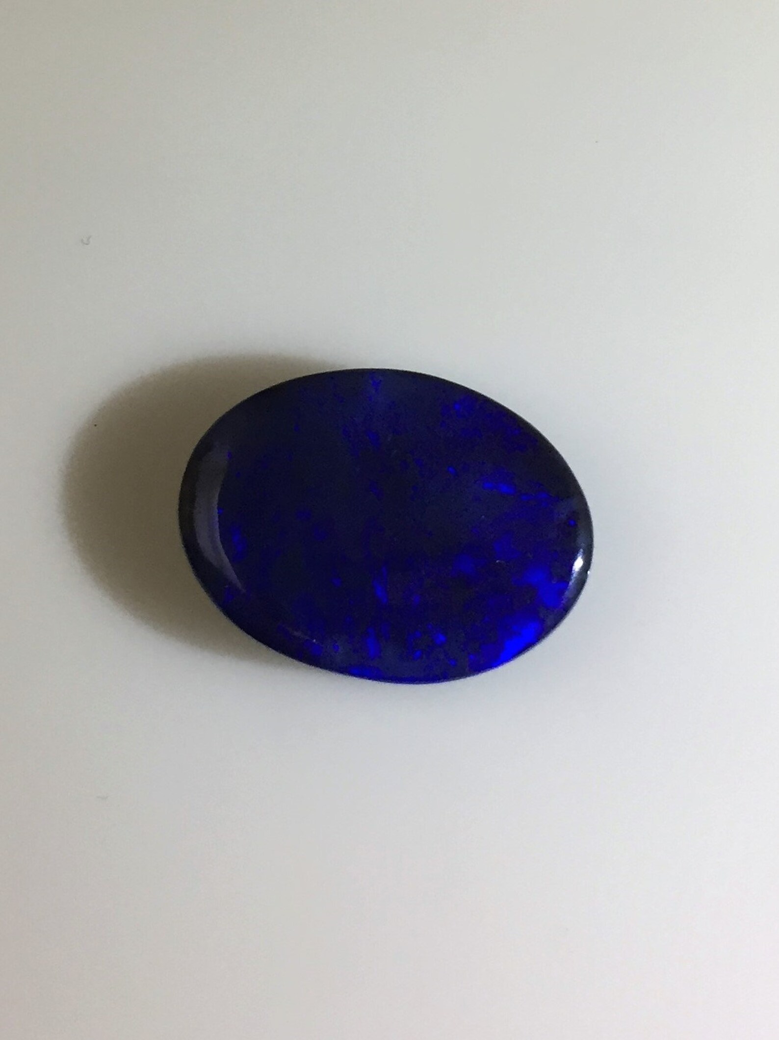 Natural Australian BLUE OPAL | 6.48 Carat Royal Blue Color Lightning ...