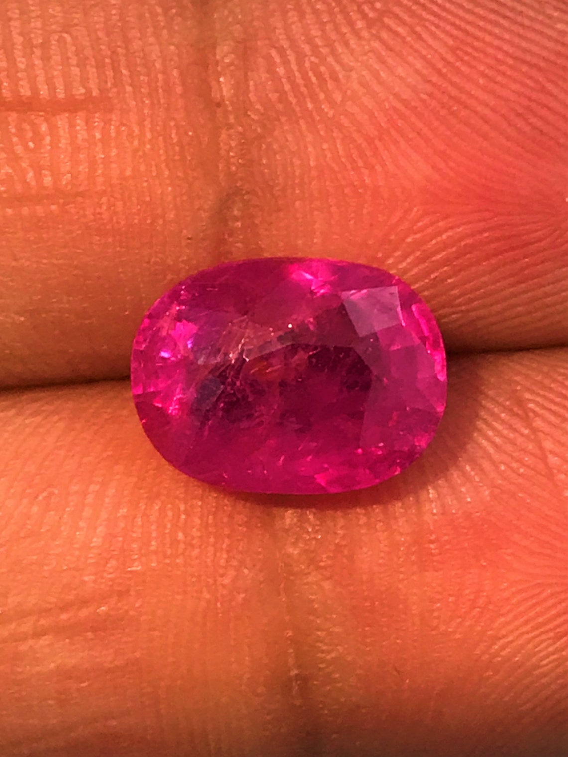 Natural BURMESE RUBY 7.05 Carats Rich Pinkish Red Color Sparky Luster ...