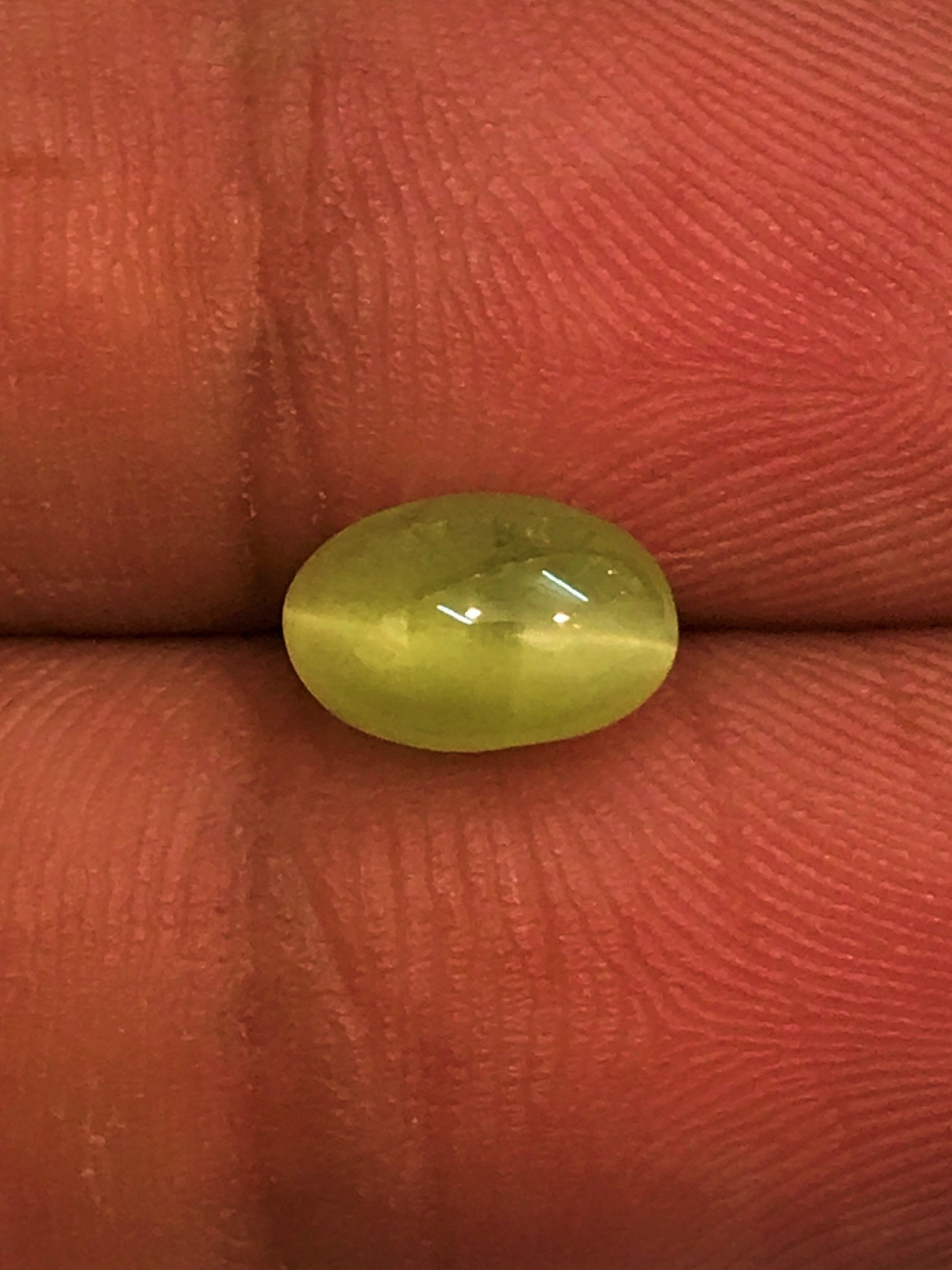 Chrysoberyl CAT'S EYE | 2.35 Carats Rich Yellowish Green Color Sharp ...