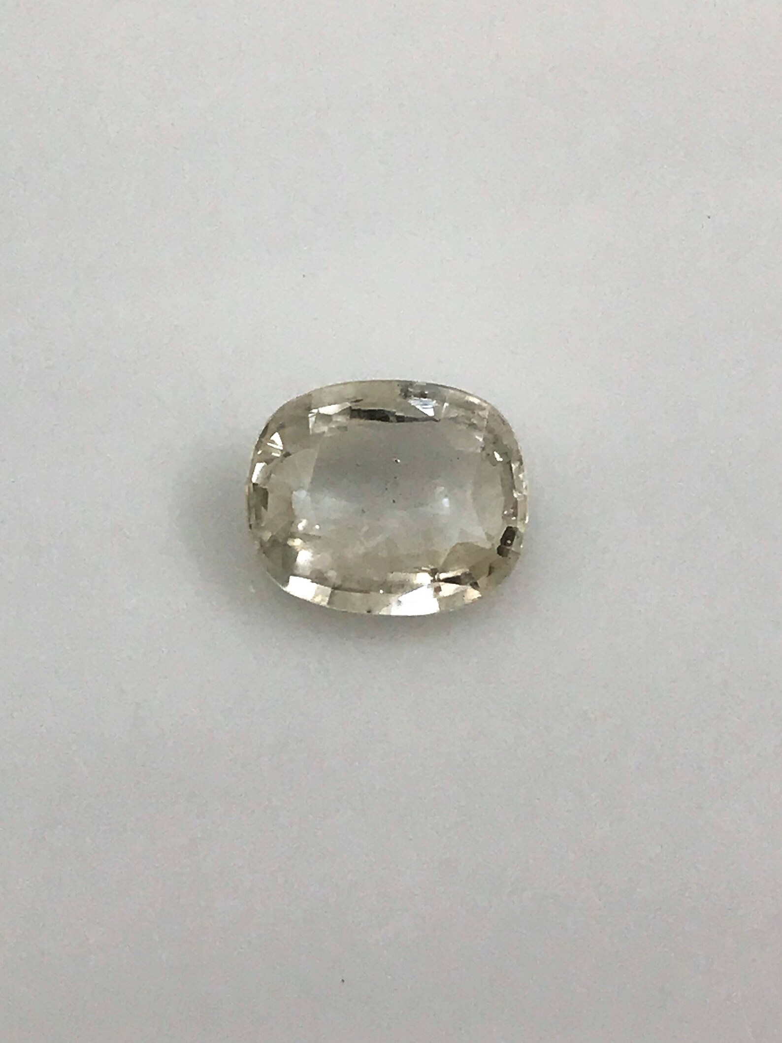 Natural WHITE SAPPHIRE | 6.76 Carats Creamish White Color High Luster ...