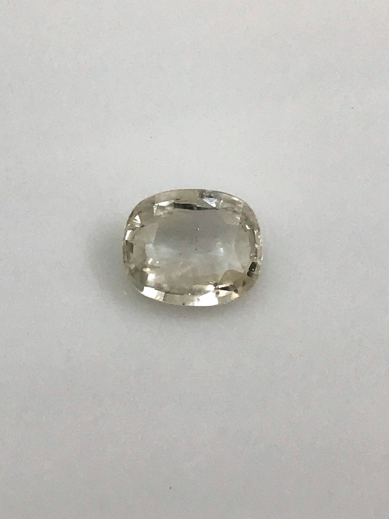 Natural WHITE SAPPHIRE 6.76 Carats Creamish White Color High Luster AAA ...