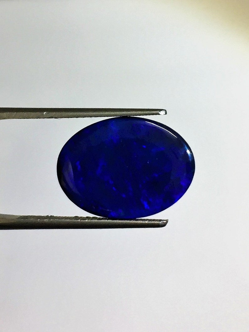 Natural Australian BLUE OPAL | 6.48 Carat Royal Blue Color Lightning ...