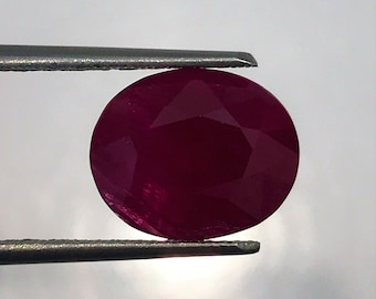 BURMESE RUBY 6.08 Carats Rich Red Color High Luster AAA Fine Quality ...