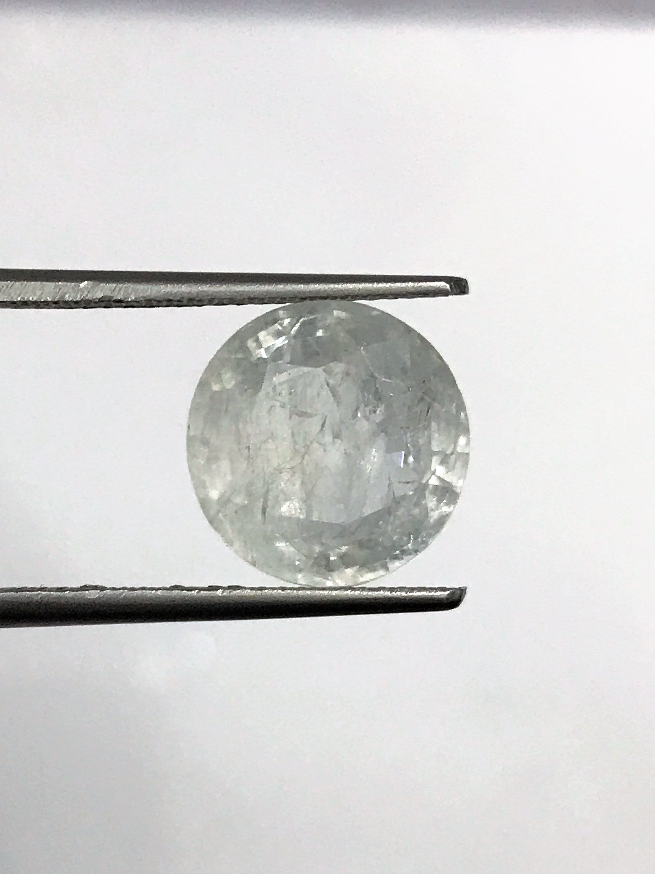 Natural WHITE SAPPHIRE | 5.94 Carats **round** White Color High Luster ...