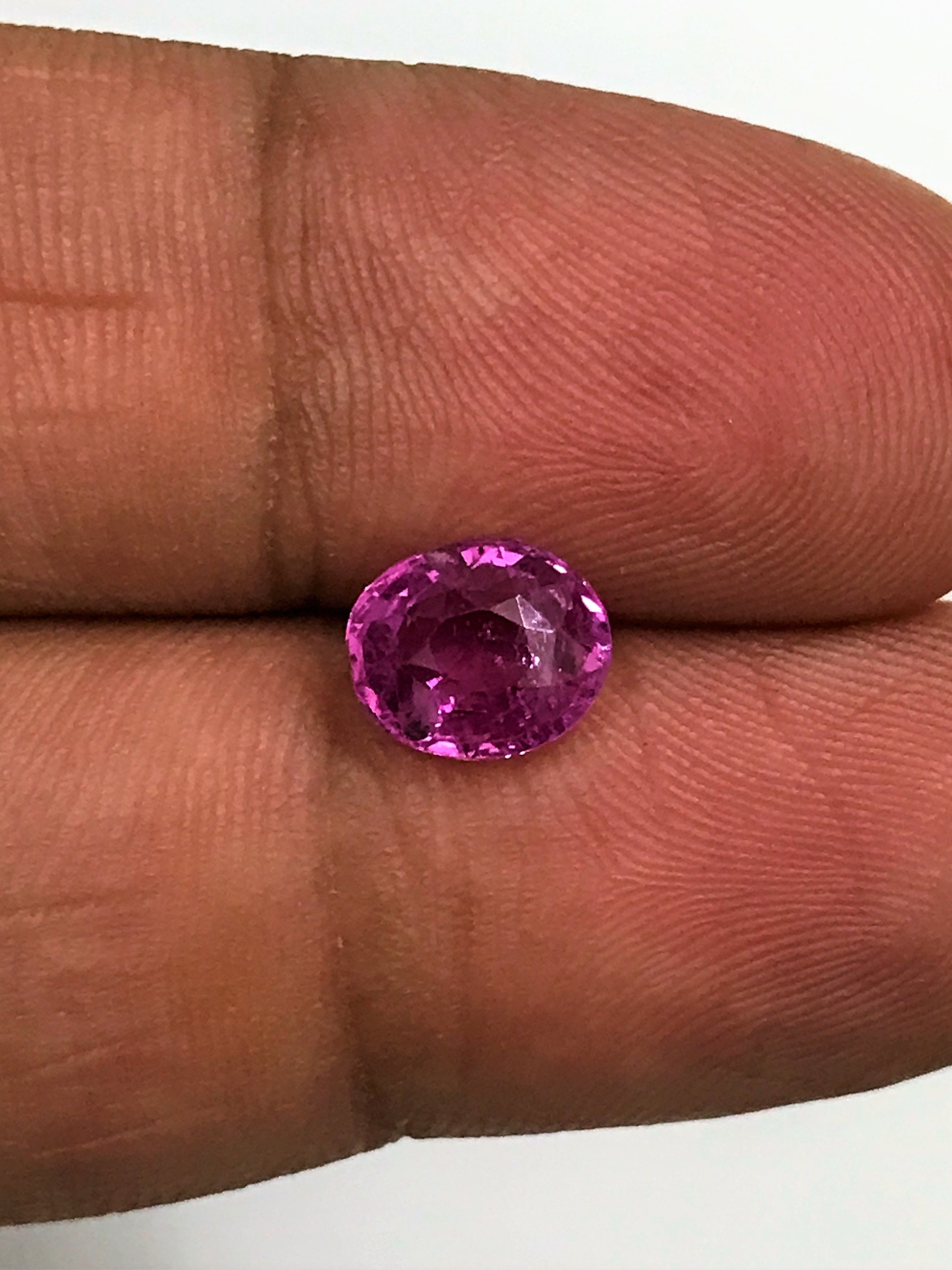 Natural PINK SAPPHIRE 2.20 Carat Vivid Pinkish Red Color Sparky Luster ...